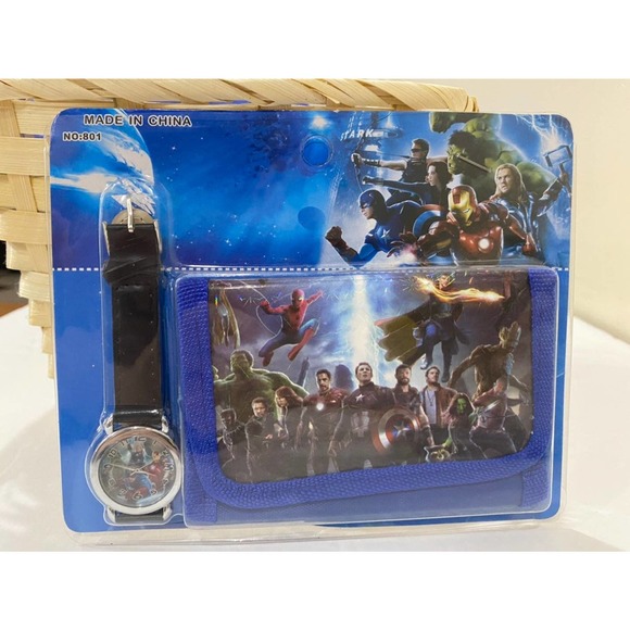 Marvel | Toys | Kids Avengers Watch Wallet Set Black Panther Poison Ivy ...